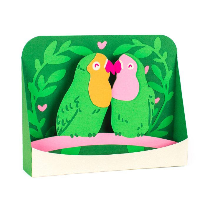 Love Birds - Valentine’s Day Card - 3D Box Card|D-1245894