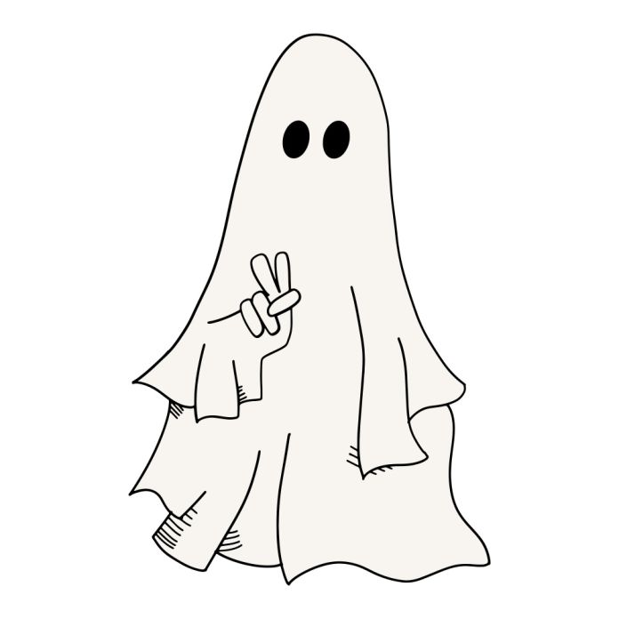 Ghost Peace Sign SVG