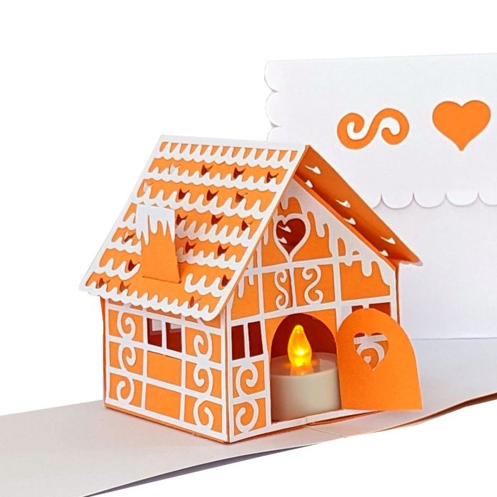 Gingerbread House Pop-up Card|D-1234498