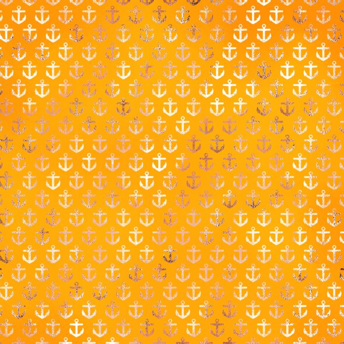 Yellow and Gold Foil Anchor Background