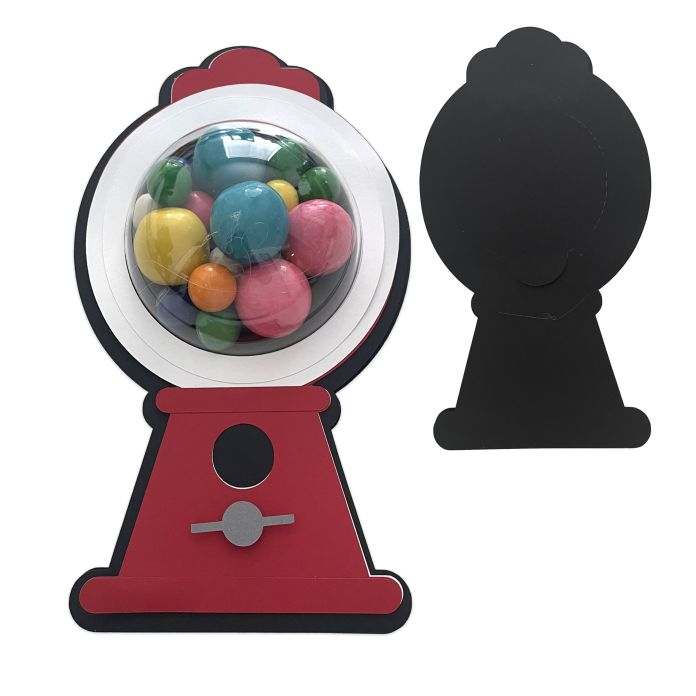 Gumball Machine Dome Candy Card Pull Tab