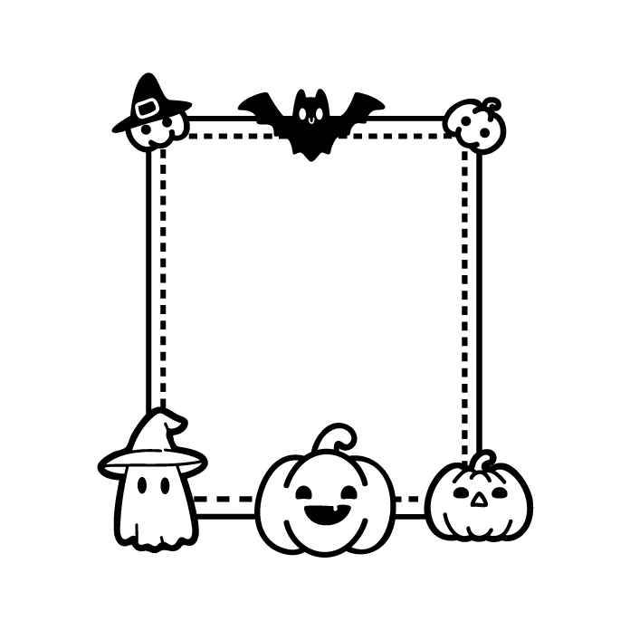 rectangular halloween frame