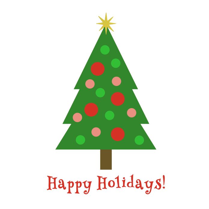 Happy Holidays Christmas Tree with Mid-Mod Vibe|D-1229671