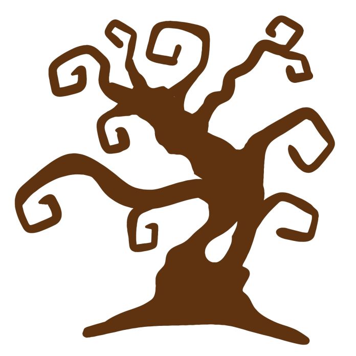 Haunted Hollow Tree Spooky Crooked Old Oak Tree Trunk|D-1261224