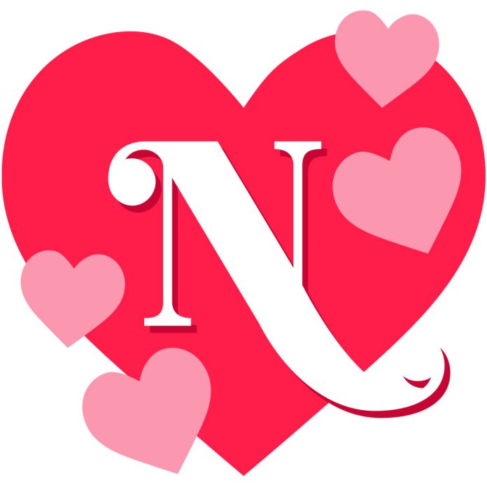 Letter N In Heart HD Hearts N Hearts Wallpapers | Peakpx