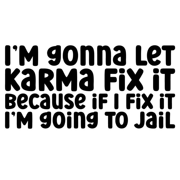I'm Gonna Let Karma Fix It Quote