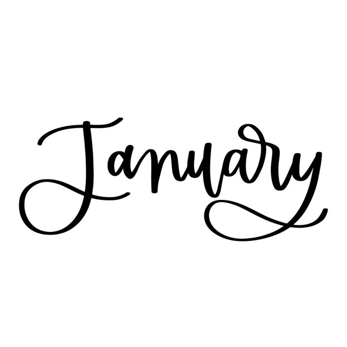 January - Calendar Label|D-1229246