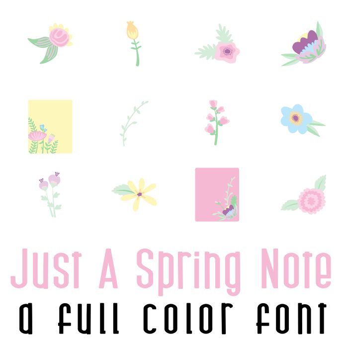 Just A Spring Note Full Color Font
