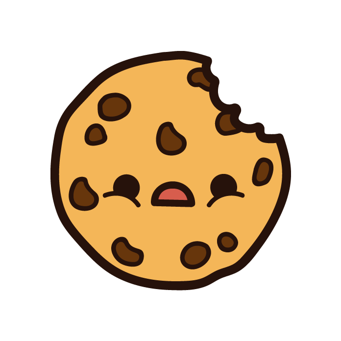 kawaii cookie with bite