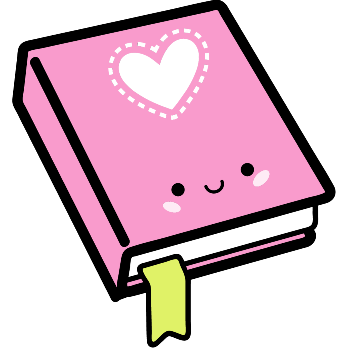 kawaii pink diary