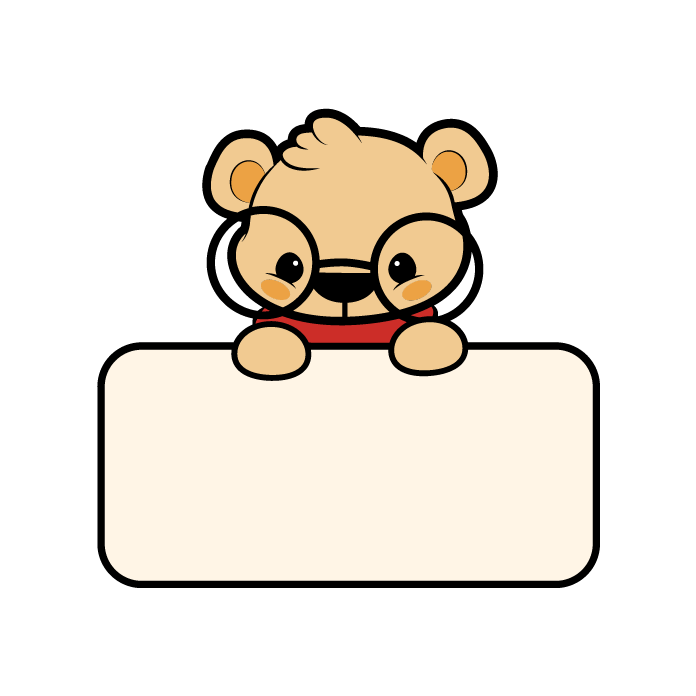 cute teddy bear label