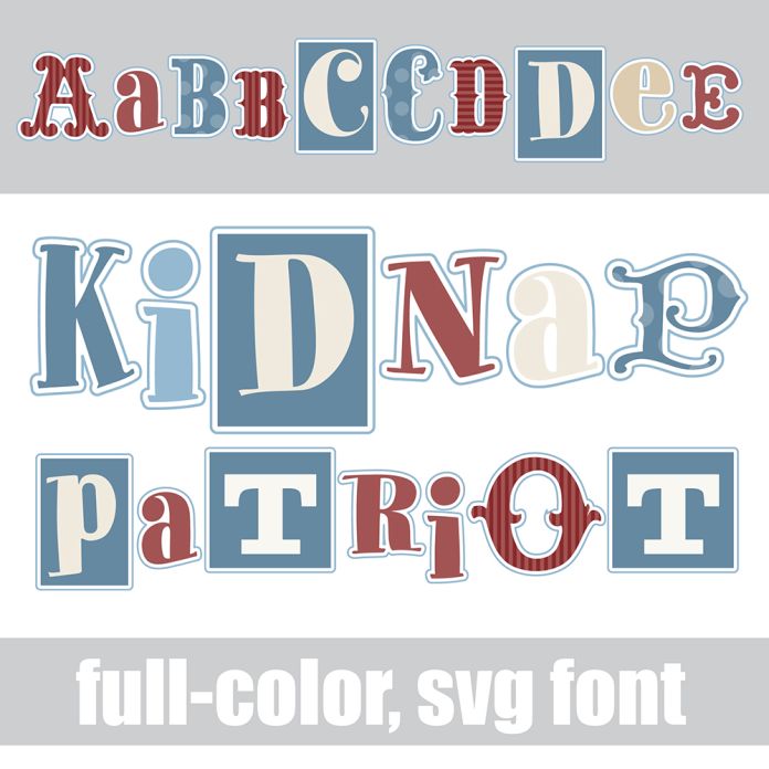 Kidnap Patriot Color Font