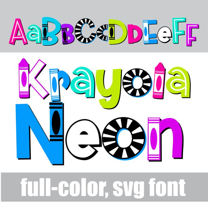 Krayola Neon Color Font