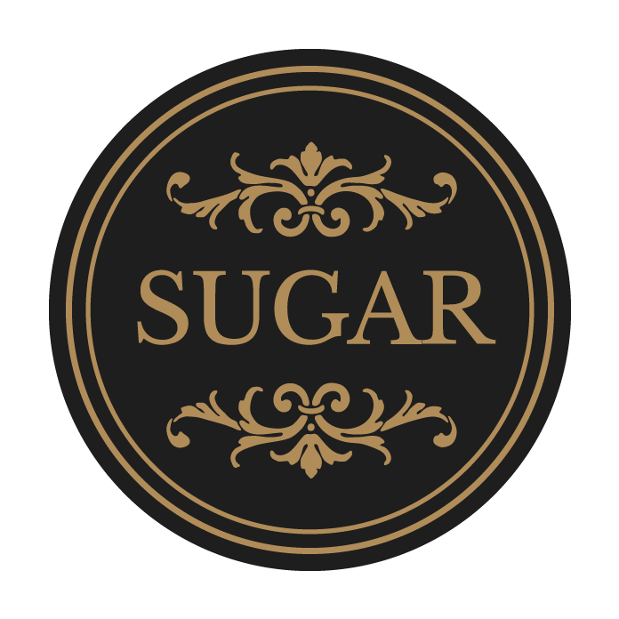 sugar round label