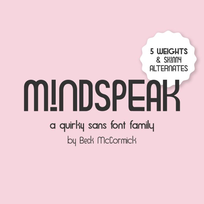 Mindspeak Sans - A 5 Font Family|D-380613