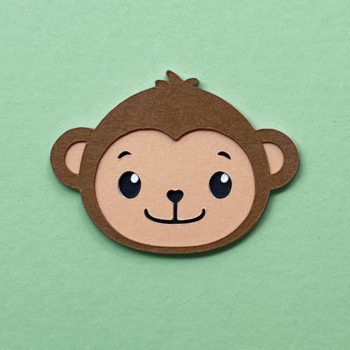 Monkey Face For Cardstock