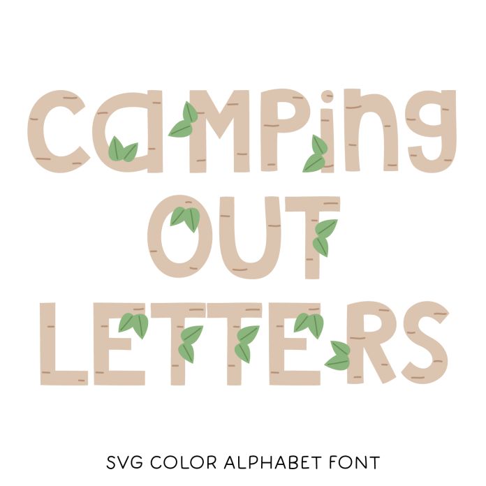 MTF Camping Out Letters SVG Color Font|D-1258590