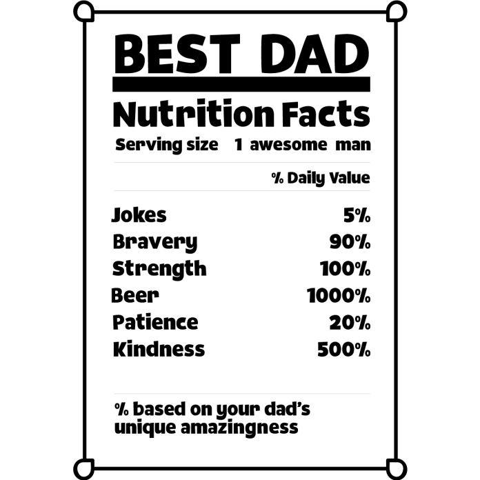 Dad Nutrition Facts