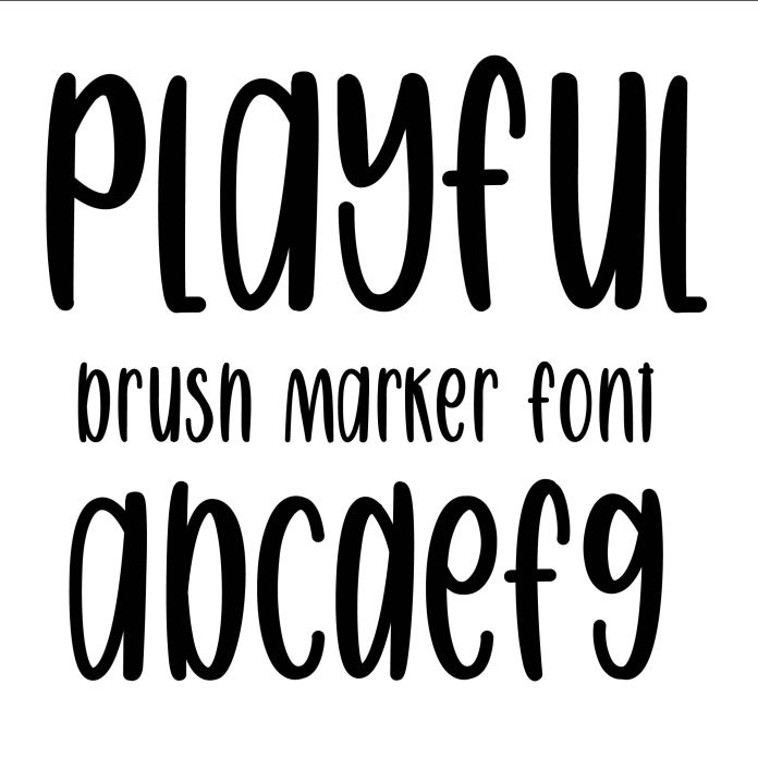 Playful brush marker font|D-379713
