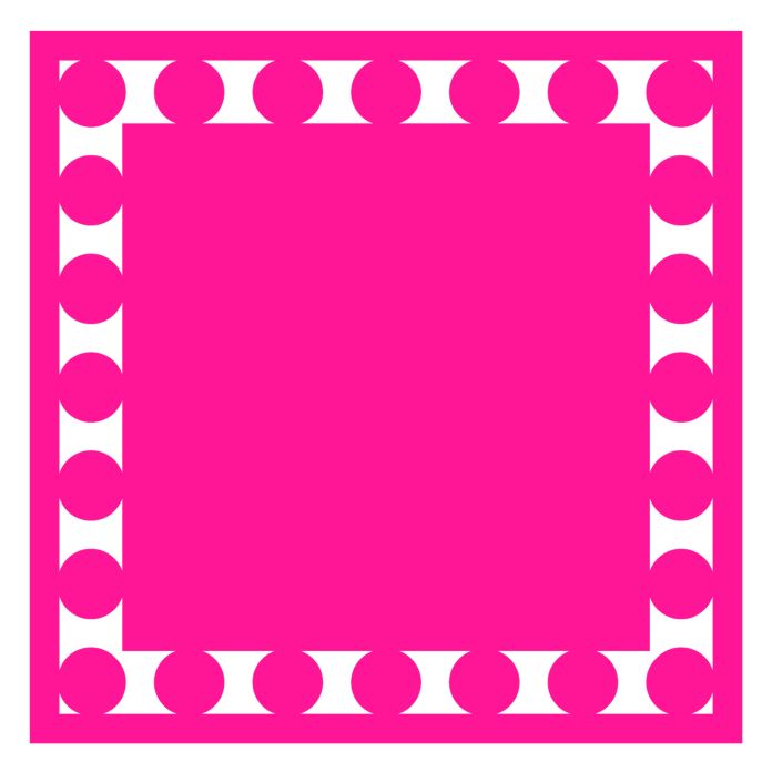 Pom Pom Border Square|D-380930