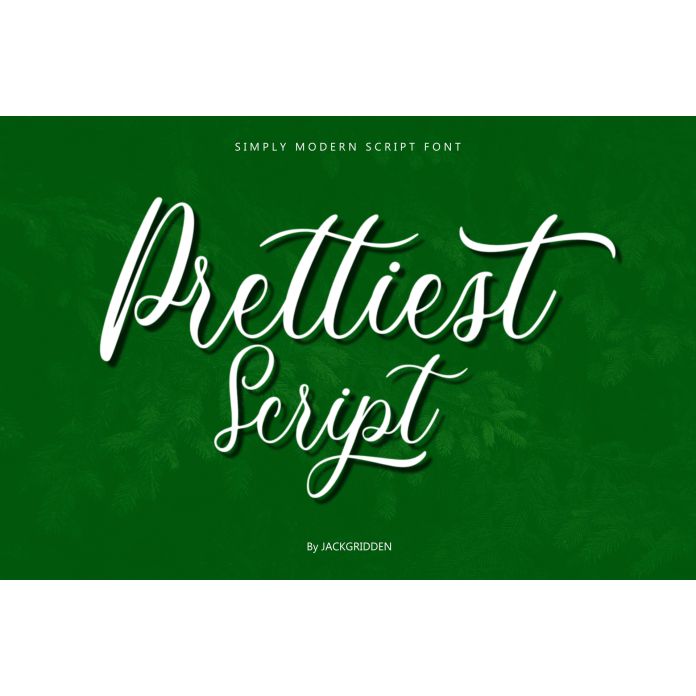 Prettiest Script Font|D-1240304