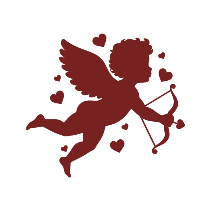 Cupid With Bow And Arrow Hearts Valentine's Day|D-1245034