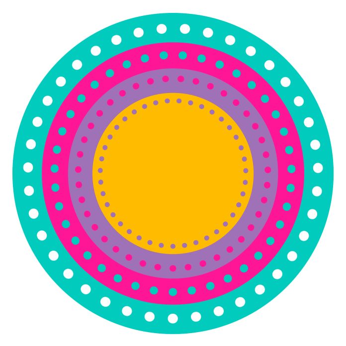 Punched Edge Nested Circles