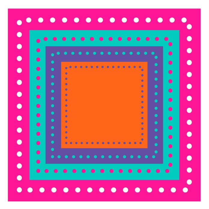 Punched Edge Nested Squares Set