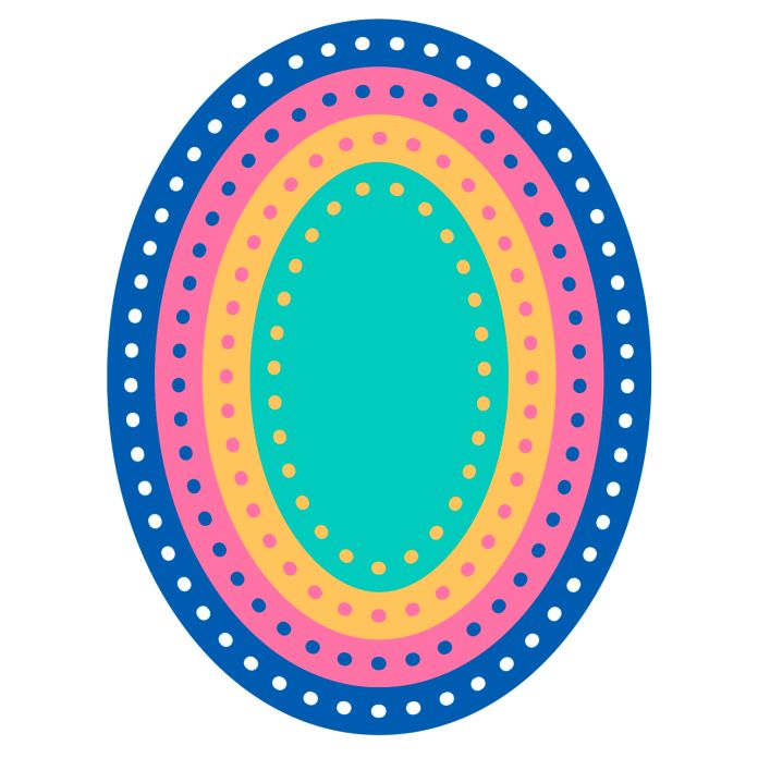 Punched Edge Nested Ovals