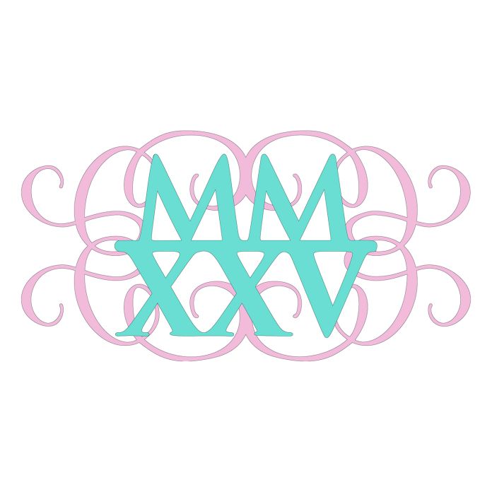 2025 Flourished Roman Numerals MMXXV|D-1238598