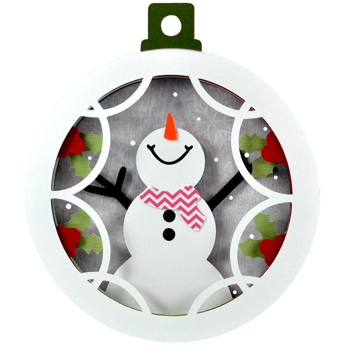 Snowman Shadow Box Ornament