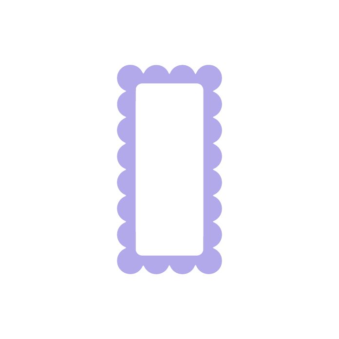 Scallop Rectangle Frame