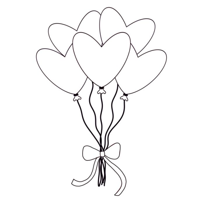 balloons coloring pages