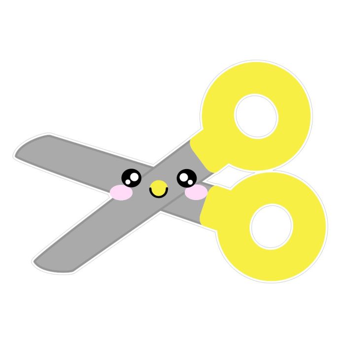 Kawaii Scissors-Yellow|D-1225804