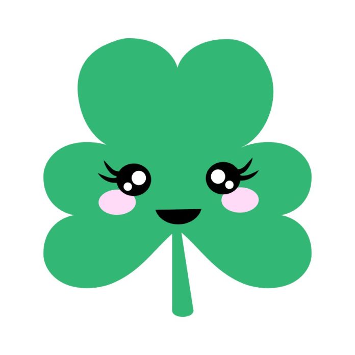 Kawaii Happy Shamrock|D-1236696