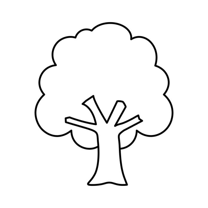simple coloring pages tree