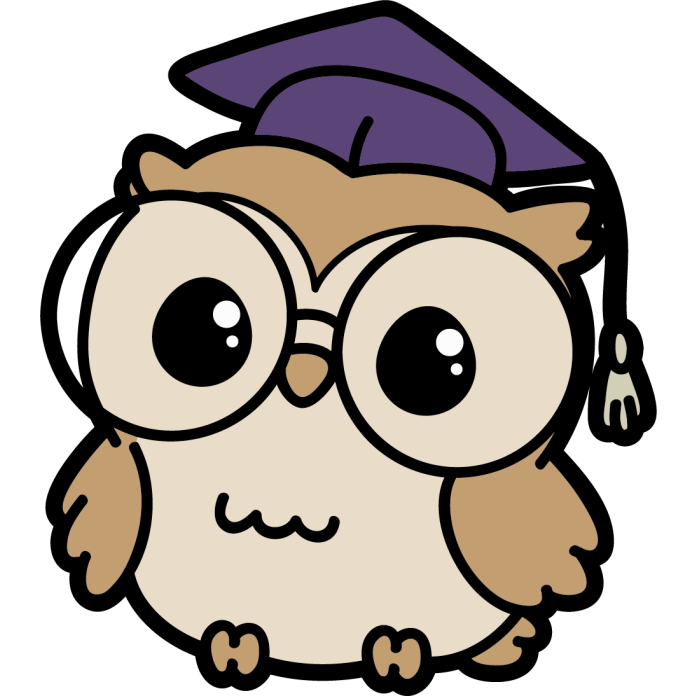 cute graduated owl