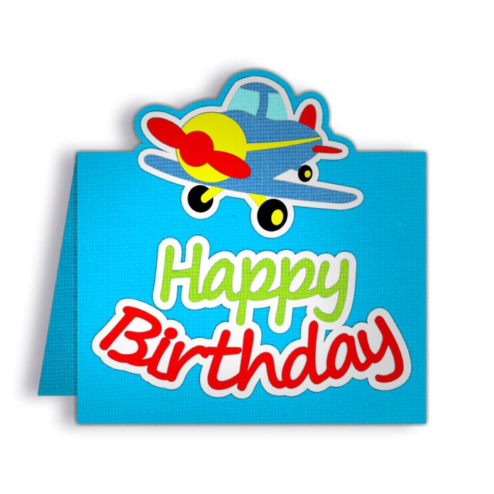 happy birthday airplane card
