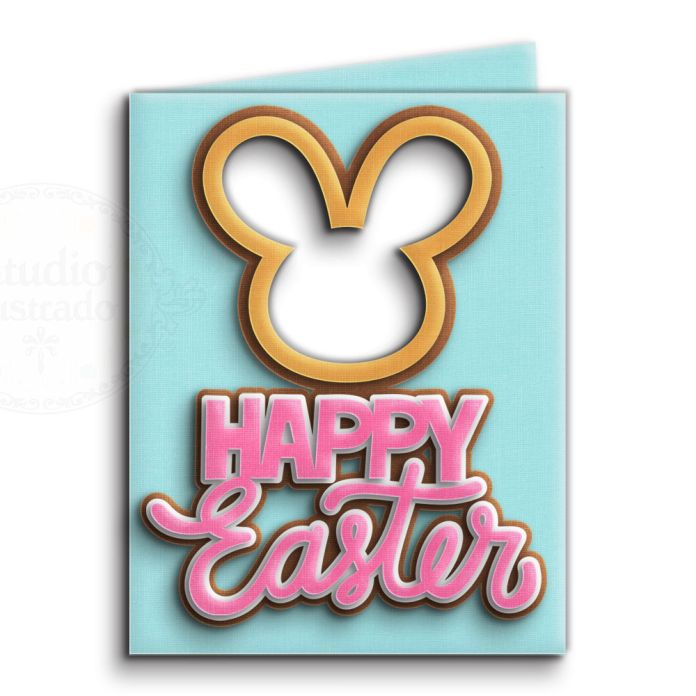happy easter bunny card|D-1265507