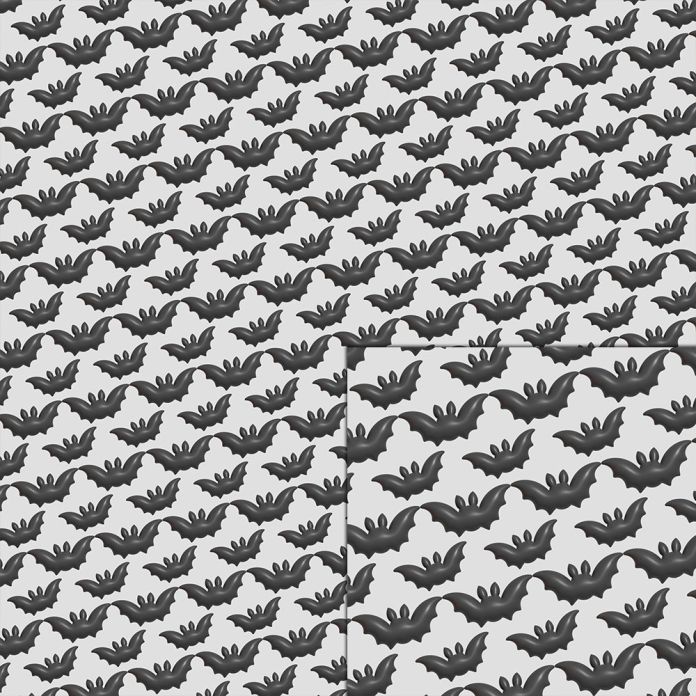 white bat inflated pattern