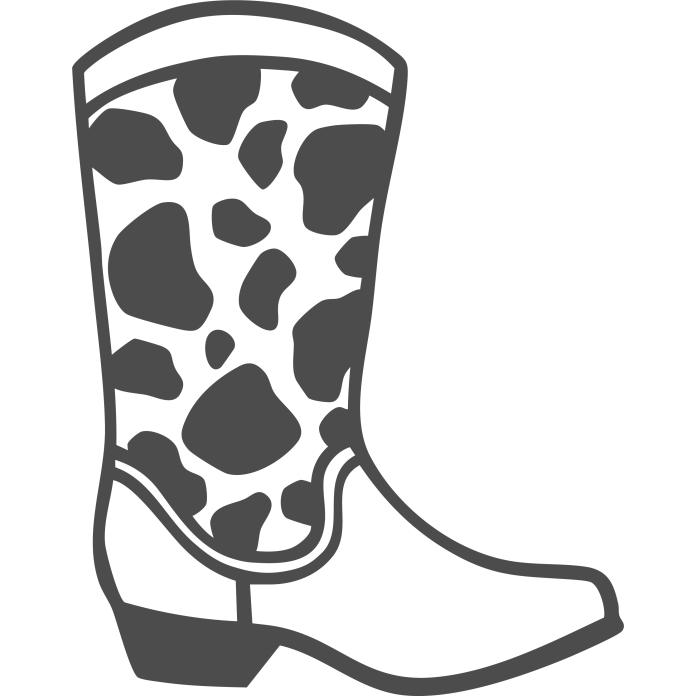 cowboy boot with cow print|D-1246287