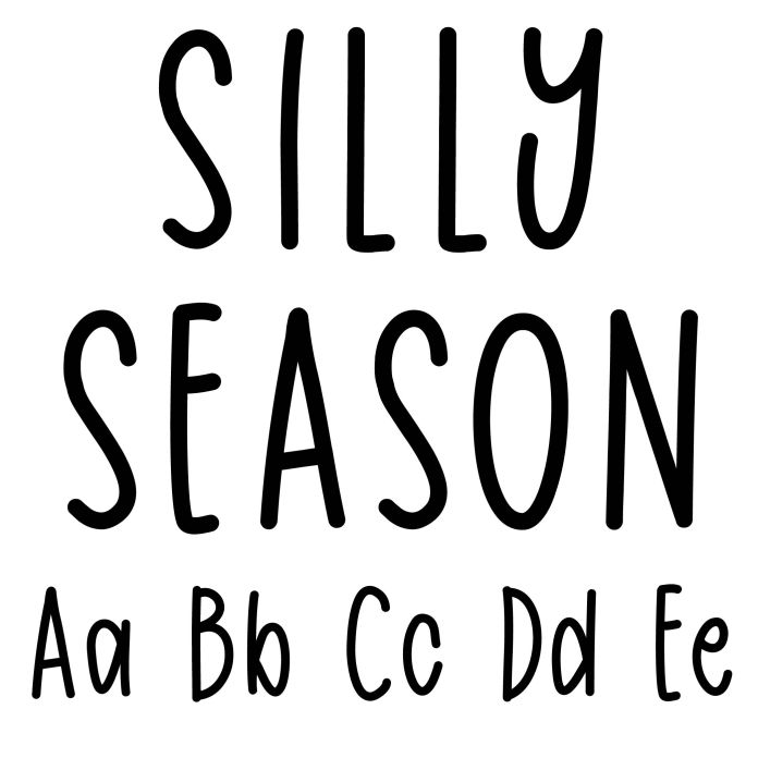 Silly season handwriting font|D-1233827