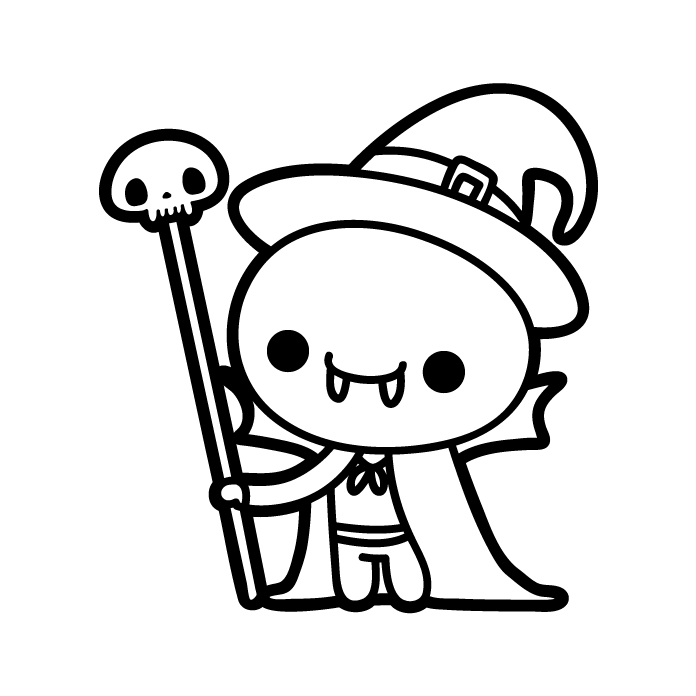 cute simple vampire lineart