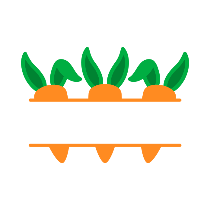 Split Monogram Carrot SVG | Easter Bunny SVG | Easter SVG|D-1250149