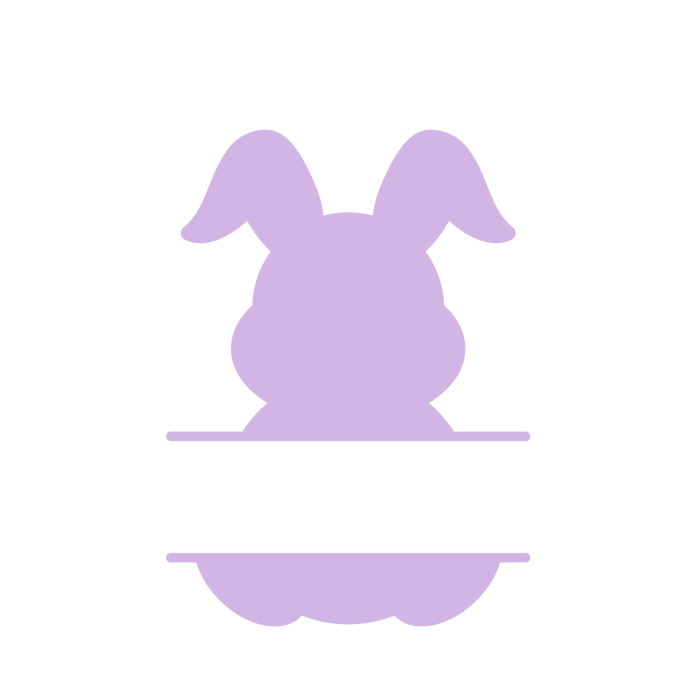 Split Monogram Easter Bunny SVG | Cute Easter SVG|D-1246548
