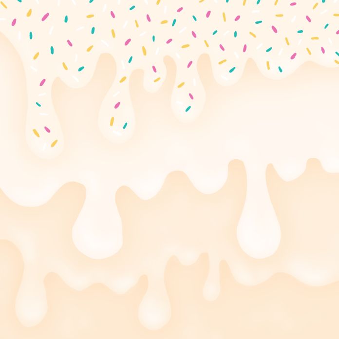 Vanilla Cream Ice Cream Sprinkles Background|D-371128