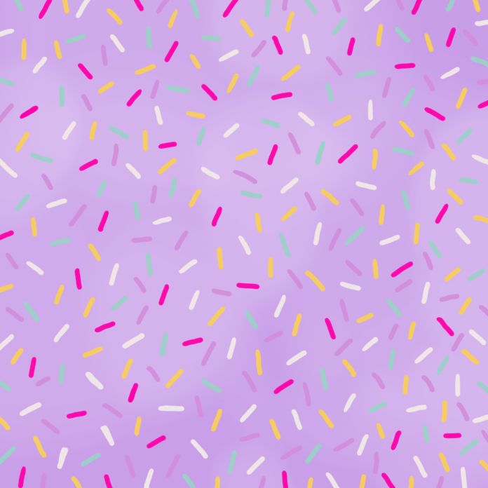 Purple Sprinkles Hand Drawn Background Pattern