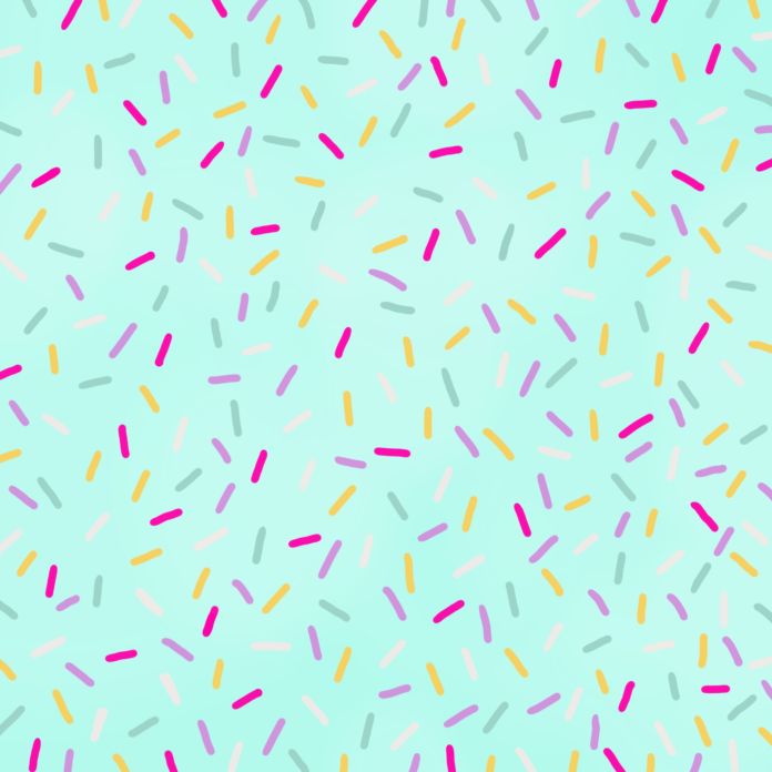 Mint Sprinkles Hand Drawn Background Pattern