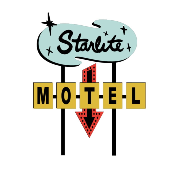 Retro Starlite Motel Word Art|D-1236274