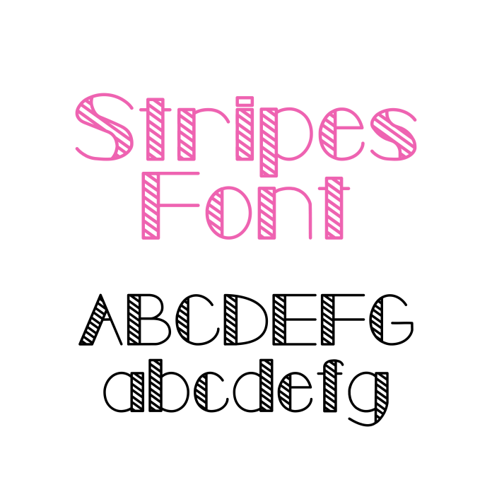 Stripes Font|Silhouette Design Store